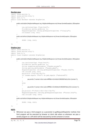 Advanced java jee material by KV Rao sir | PDF