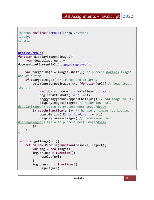 Javascript Exercises | PDF