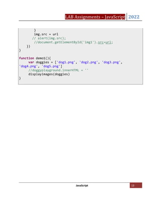 Javascript Exercises | PDF