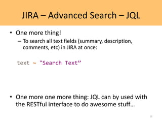 Advanced JIRA and Confluence | PPT