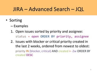 Advanced JIRA and Confluence | PPT