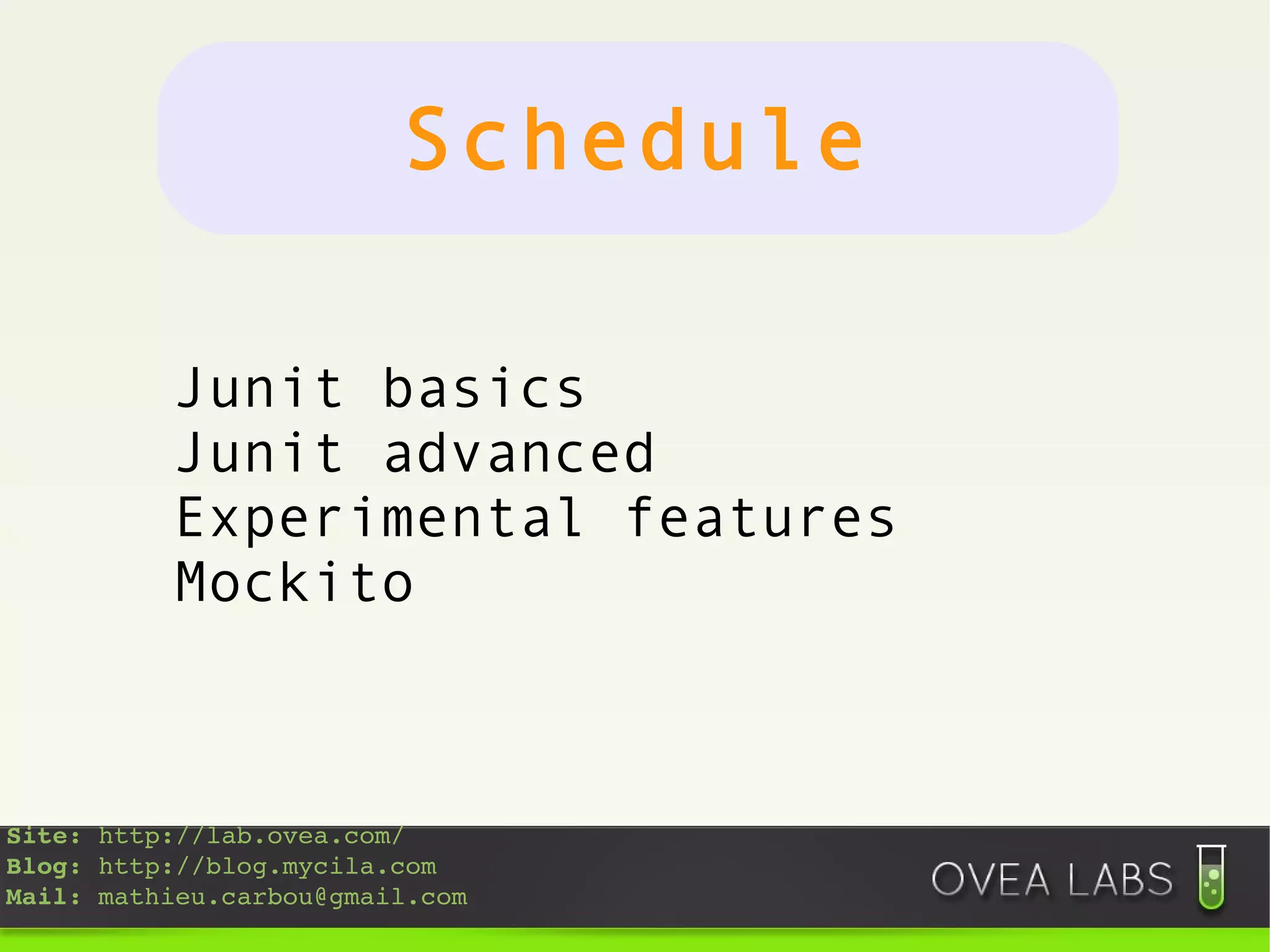 Advanced junit and mockito | PPT