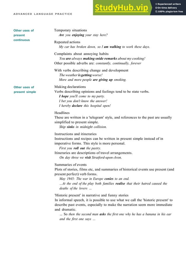 Advanced Language Practice - Michael Vince | PDF