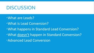 Salesforce: Advanced Lead Conversion Using Process Builder | PPT