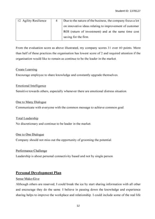 Advanced Leadership - Personal Reflective | PDF