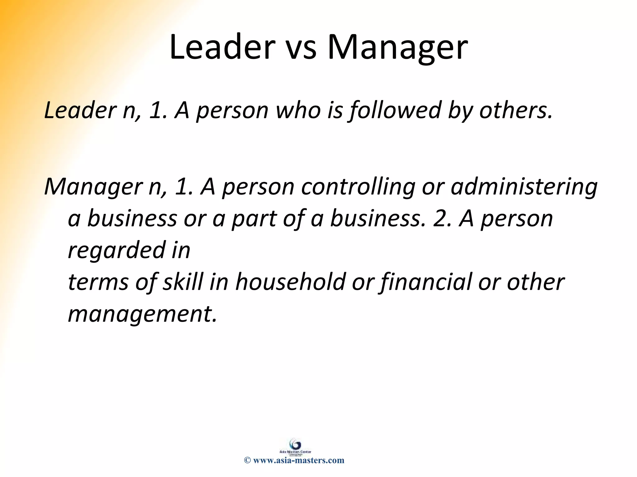Advanced Leadership Skills Managment | PPTX