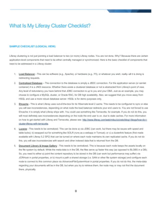 Advanced liferay architecture clustering and high availability | PDF