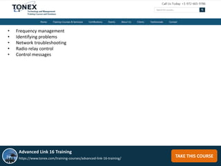 Advanced Link 16 Training | PPTX