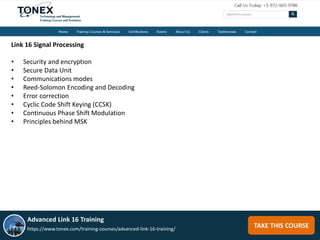 Advanced Link 16 Training | PPTX