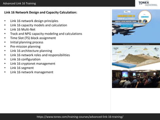 Advanced Link 16 Training : Tonex Training | PPTX