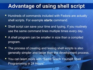 Advanced linux chapter ix-shell script | PPT