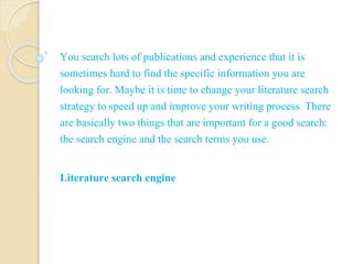Advanced Literature Search Strategies for Scientific and Medical ...