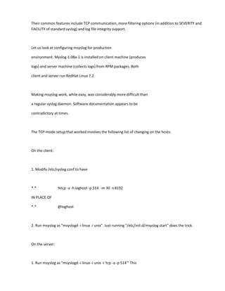 Advanced Log Processing | DOCX