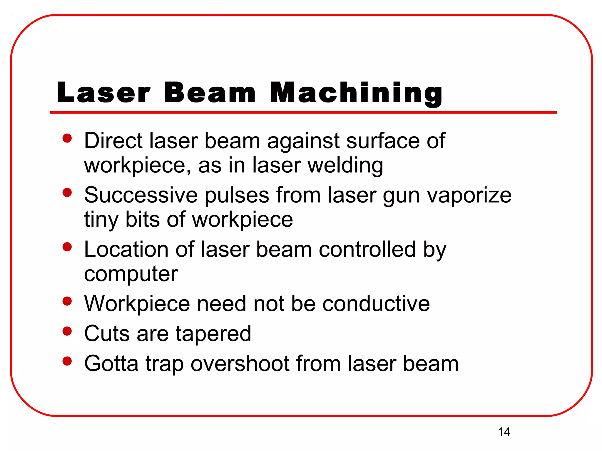 Advanced Machining Processes | PPT