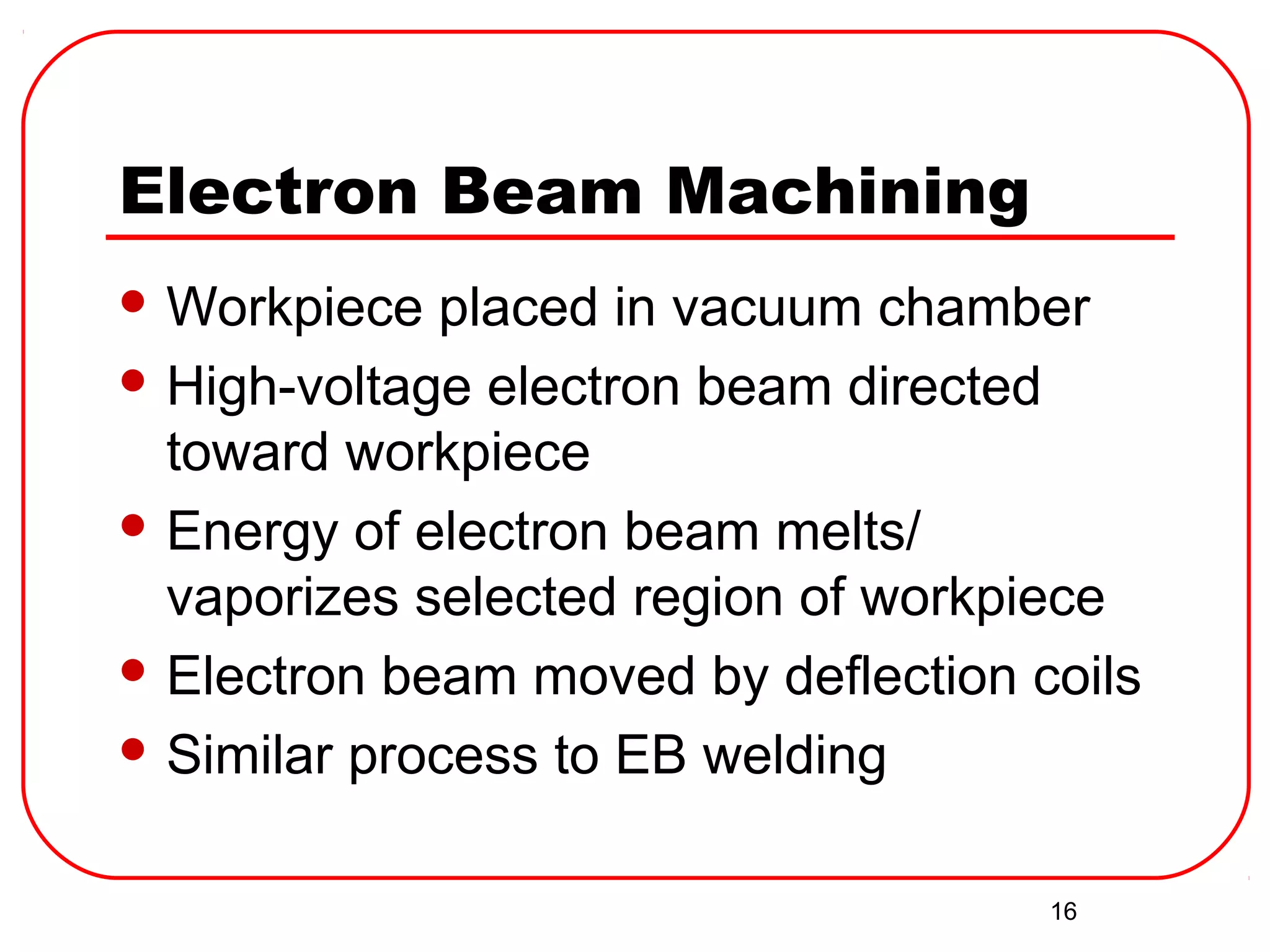 Advanced Machining Processes | PPT