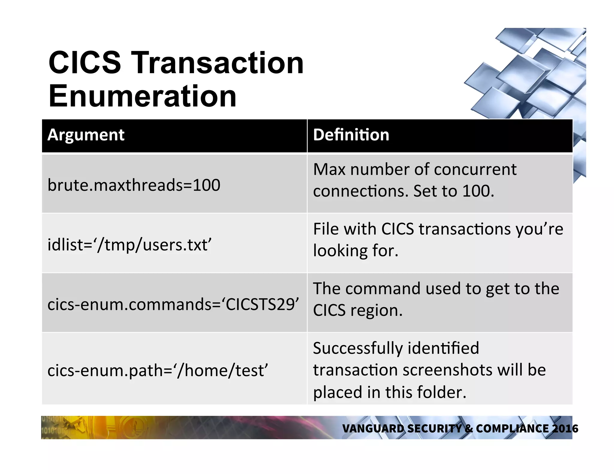 Advanced mainframe hacking | PPT