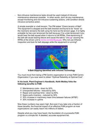 Advanced Maintenance And Reliability (Best Practices in Maintenance and ...