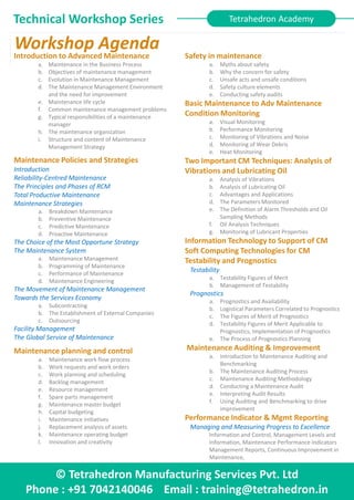 Advanced Maintenance Strategy Workshop by Tetrahedron | PDF