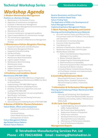 Advanced Maintenance Strategy Workshop by Tetrahedron | PDF