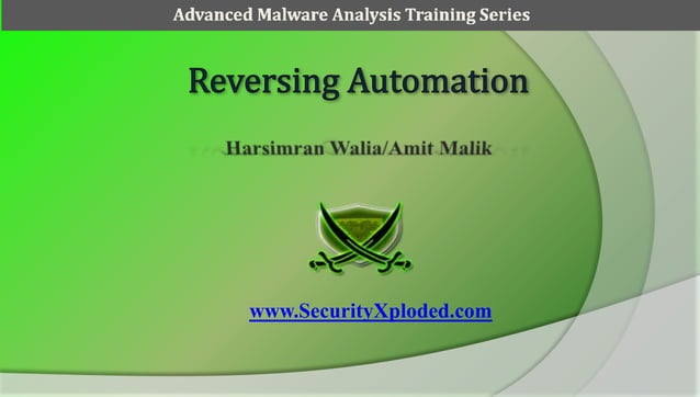 Advanced Malware Analysis Training Session 5 - Reversing Automation | PPTX | Programming ...