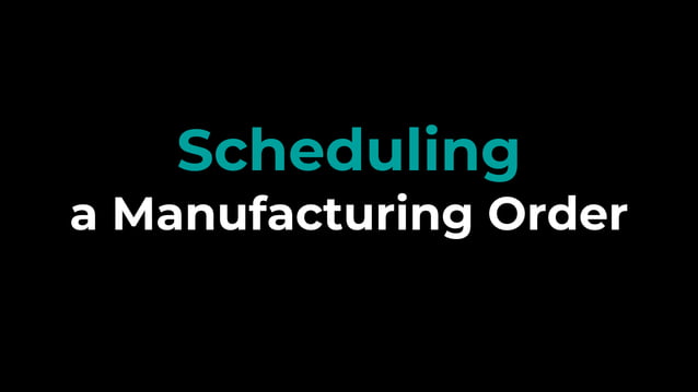 Advanced Manufacturing Planning | PPTX
