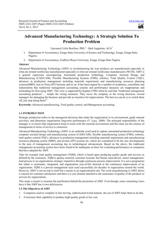 Advanced manufacturing technology | PDF