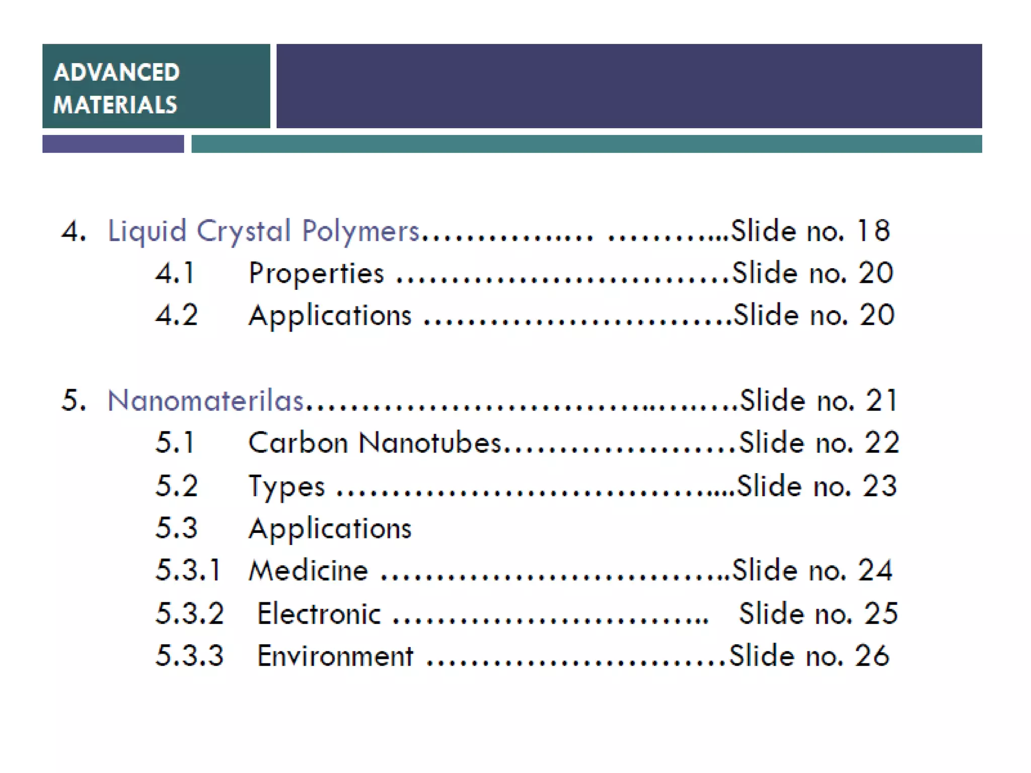Advanced materials PPT | PPTX