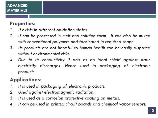 Advanced materials PPT | PPTX