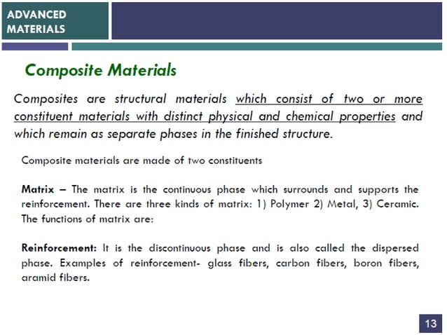 Advanced materials PPT | PPTX