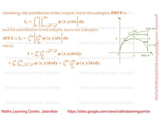 Advanced Mathematics_ Multiple Integrals _ Change of order of ...