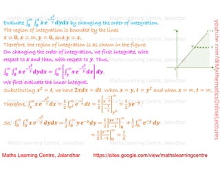 Advanced Mathematics_ Multiple Integrals _ Change of order of ...