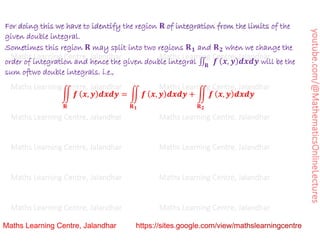 Advanced Mathematics_ Multiple Integrals _ Change of order of ...