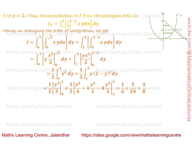 Advanced Mathematics_ Multiple Integrals _ Change of order of integration _Lecture 3.pdf | Free ...