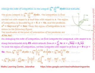 Advanced Mathematics_ Multiple Integrals _ Change of order of ...