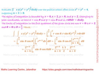 Advanced Mathematics_ Multiple Integrals _ Change of variable in a Double Integral _Lecture 2.pdf