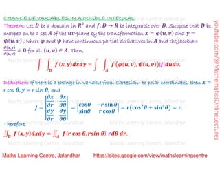 Advanced Mathematics_ Multiple Integrals _ Change of variable in a Double Integral _Lecture 2.pdf