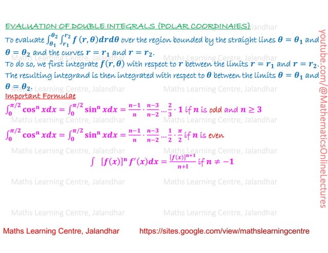 Advanced Mathematics_ Multiple Integrals _Double Integrals in Cartesian ...