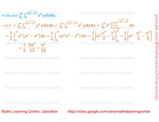 Advanced Mathematics_ Multiple Integrals _Double Integrals in Cartesian ...
