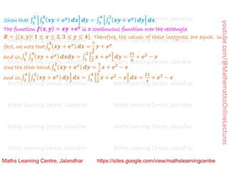 Advanced Mathematics_ Multiple Integrals _Double Integrals in Cartesian ...