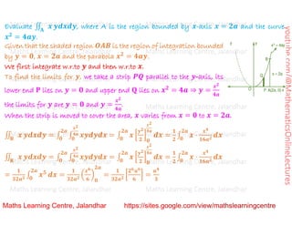 Advanced Mathematics_ Multiple Integrals _Double Integrals in Cartesian ...
