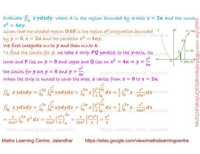 Advanced Mathematics_ Multiple Integrals _Double Integrals in Cartesian ...