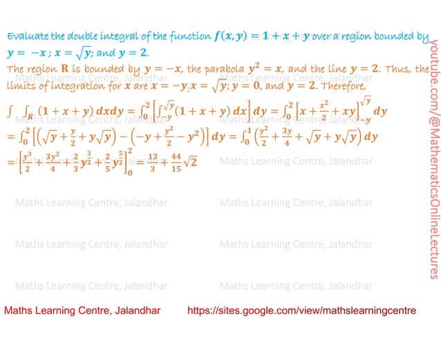 Advanced Mathematics_ Multiple Integrals _Double Integrals in Cartesian ...