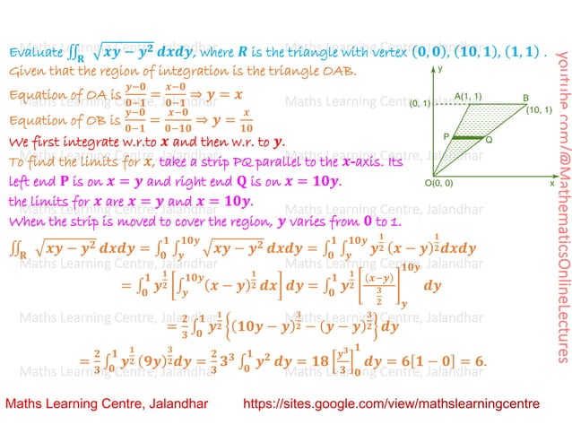 Advanced Mathematics_ Multiple Integrals _Double Integrals in Cartesian ...