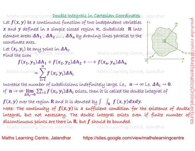 Advanced Mathematics_ Multiple Integrals _Double Integrals in Cartesian ...