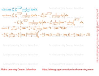Advanced Mathematics_ Multiple Integrals _Double Integrals in Cartesian ...