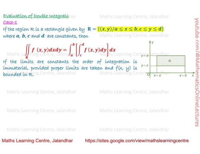 Advanced Mathematics_ Multiple Integrals _Double Integrals in Cartesian ...