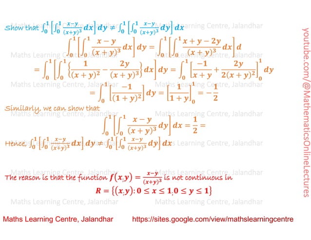 Advanced Mathematics_ Multiple Integrals _Double Integrals in Cartesian ...