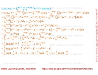 Advanced Mathematics_ Multiple Integrals _ Evaluation of triple integrals _Lecture 6.pdf