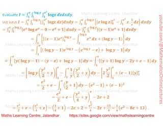 Advanced Mathematics_ Multiple Integrals _ Evaluation of triple ...