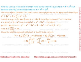 Advanced Mathematics_ Multiple Integrals _ Volume and surface area using double integral ...
